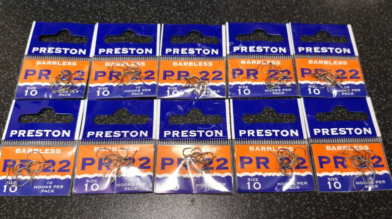 Preston PR 22 Hooks Barbless Spade End Size 10 x 10 packets | eBay UK