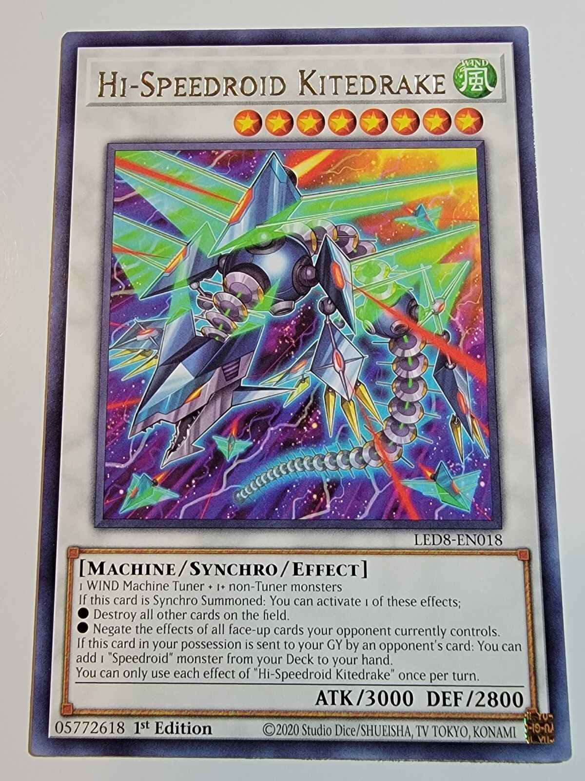 Hi-Speedroid Kitedrake LED8-EN018 Rare 1st Edition Yugioh | eBay