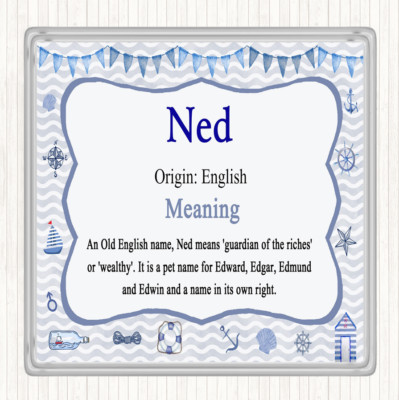Ned Name Meaning Drinks Mat Coaster Nautical | eBay UK