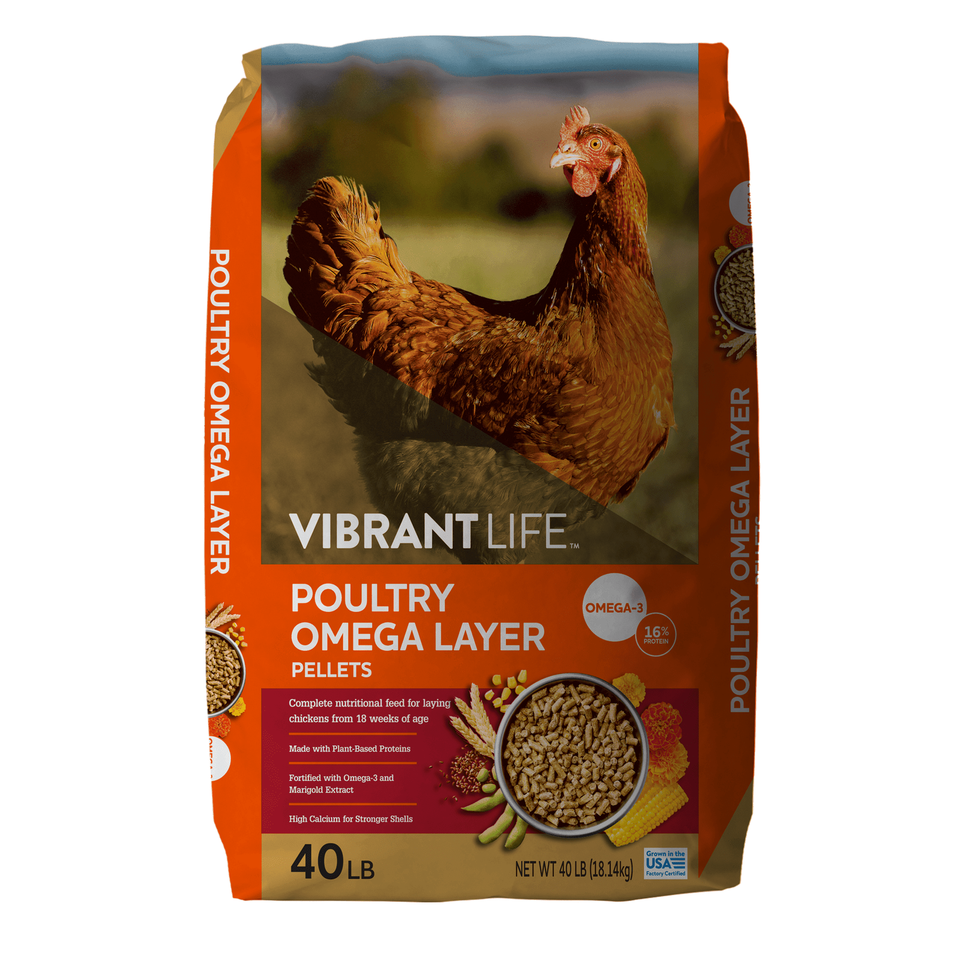 Vibrant Life Poultry Omega Layer Pellets 40 lb Bag | eBay