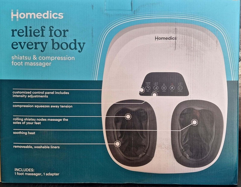 Homedics Shiatsu & Compression Foot Massager - Open Box FMS-349H | eBay