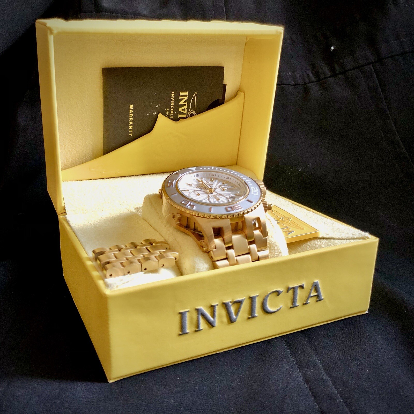 Invicta Sea Dragon "Subaqua" Gold Men's Dive Watch — Date, Chronograph ...