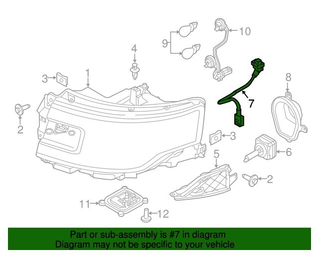 NEW OEM Ford HID Headlight Wiring Jumper DA5Z-13A006-A Flex 2013-2019 ...