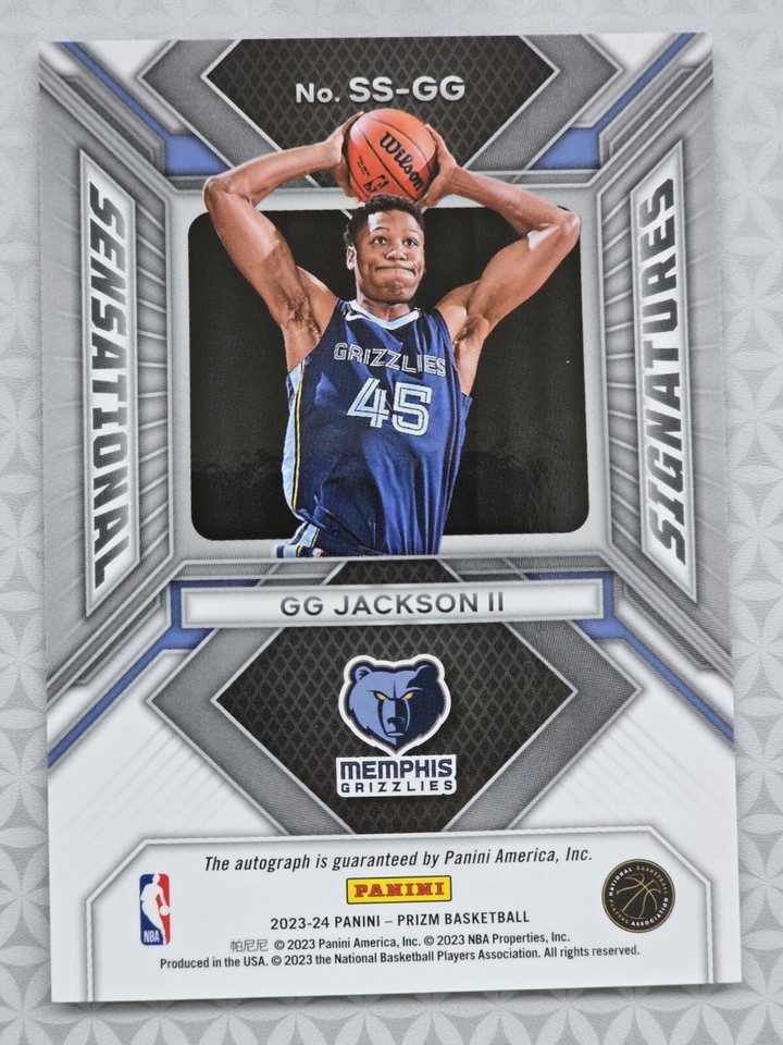 2023-24 Panini Prizm Sensational Signatures GG Jackson II #SS-GG Rookie ...