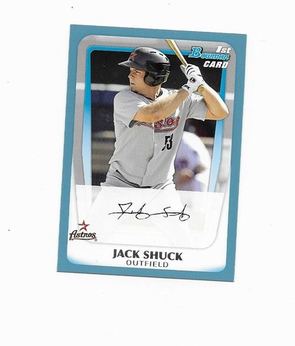 2011 Bowman Prospects Blue #BP11 Jack Shuck /500 RC HOUSTON ASTROS | eBay