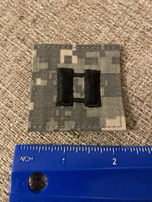 US Army Captain CPT O-3 Rank ACU Hook / Loop Pattern Military Patch ...