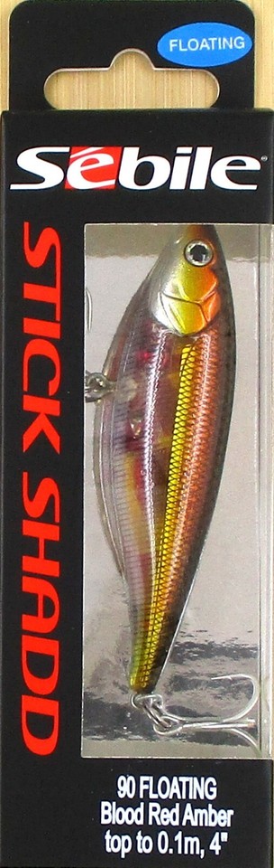 (4) Sebile Stick Shadd 90 Floating 3 1/2" Jerkbaits 1/2 Oz Blood Red ...