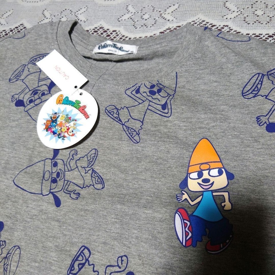 Parappa The Rapper Official T-Shirt M Size Gray Patterned | eBay