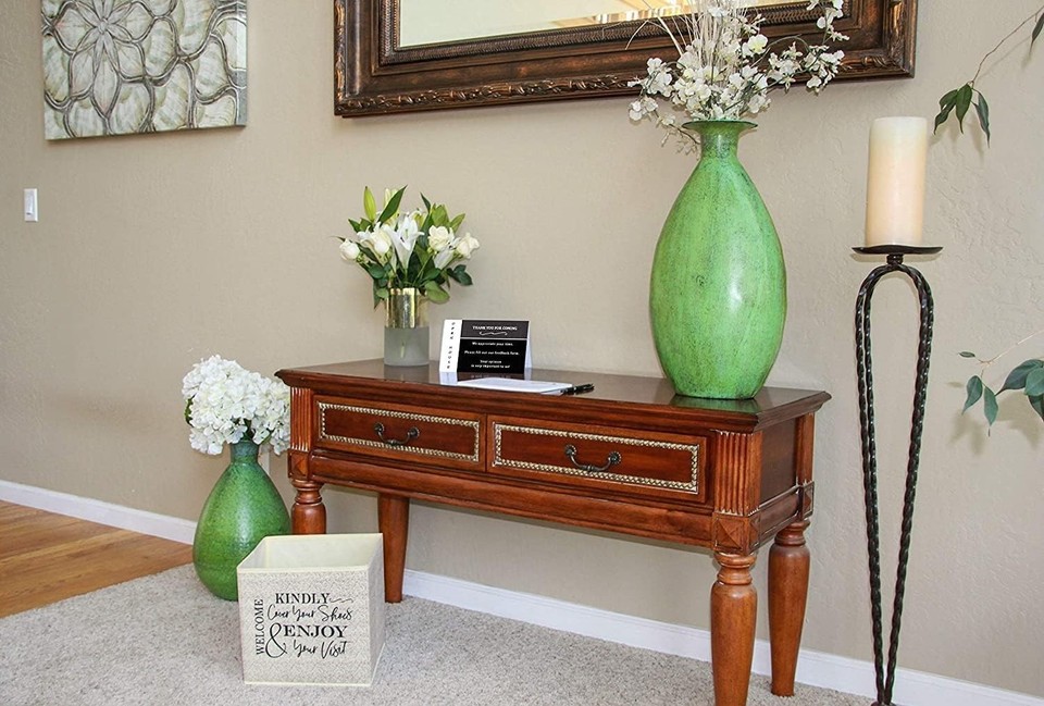 Indoor Shoe Cover Box Storage Dispenser Sign for Real Estate Open House ...