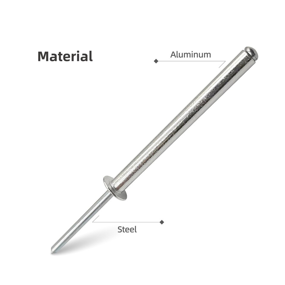 40pcs Aluminum Long Blind Rivets,Long Split 3/16"x1-49/64"(M4.8x45mm ...