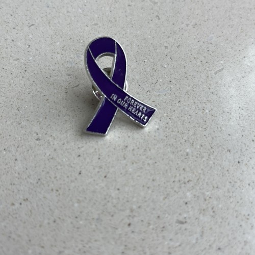 Forever In Our Hearts Purple Ribbon Pin | eBay