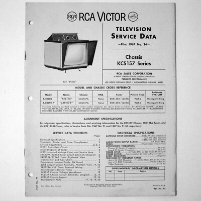 RCA ® Chassis KCS 157 157A AJ-005B AJ-009E AJ-009Y TV Service Manual ...