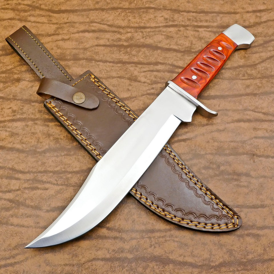 Rody Stan HANDMADE D2 CUSTOM PAKKA WOOD HUGE BOWIE HUNTING CAMPING KNIFE *- | eBay