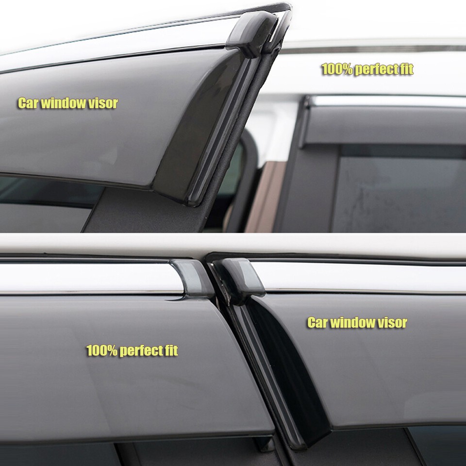Sun/Rain Guards Window Visor Vent Shade Deflector for 2025-Up Toyota ...