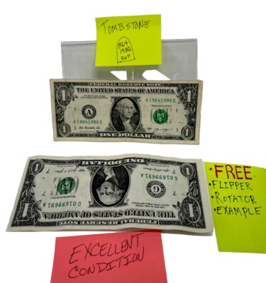2013 $1 Tombstone Note Fancy Serial Number 1964-1986 Also “Flipper ...