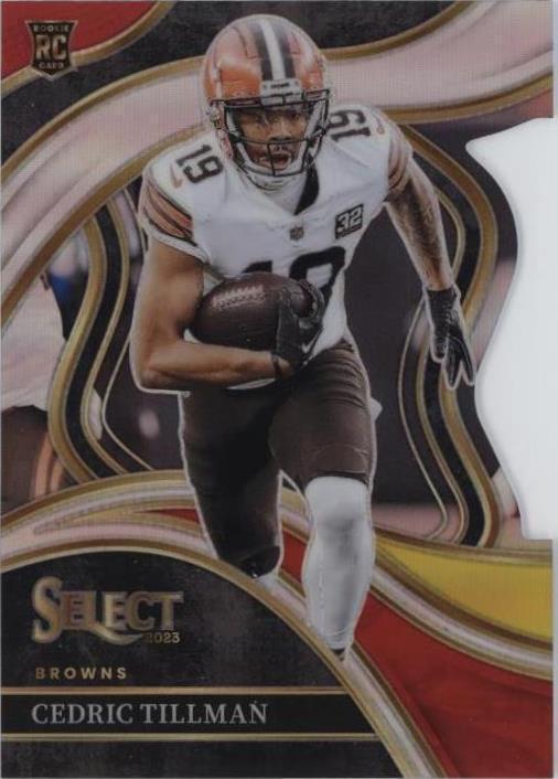 2023 Panini Select - Club Level Cedric Tillman #288 Red & Yellow Prizm ...
