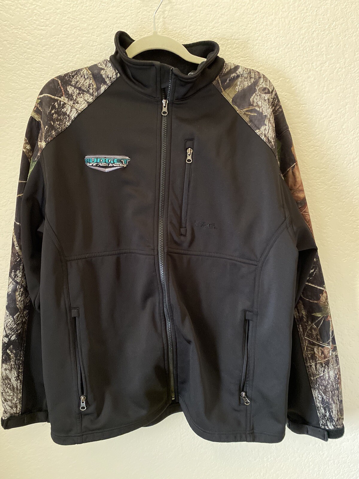 Tag Safari Outdoor Clothing Softshell Black/Camo Jacket Men's L ...