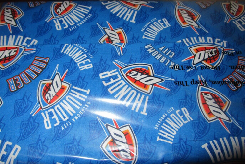 OKC THUNDER - OKLAHOMA CITY THUNDER - FABRIC BY THE YARD - | eBay