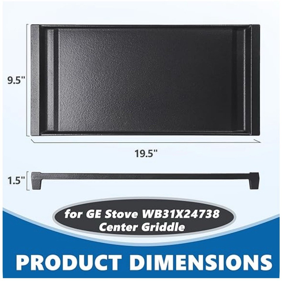 Upgraded WB31X24738 Griddle Replacement for GE Gas Stove Top Center ...