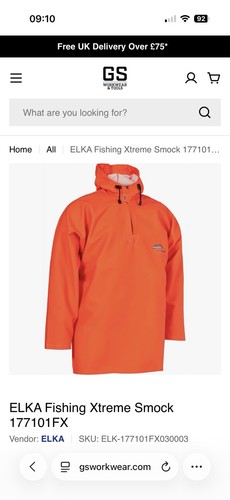 Elka Smock Waterproof Jacket Men's Size L | eBay UK