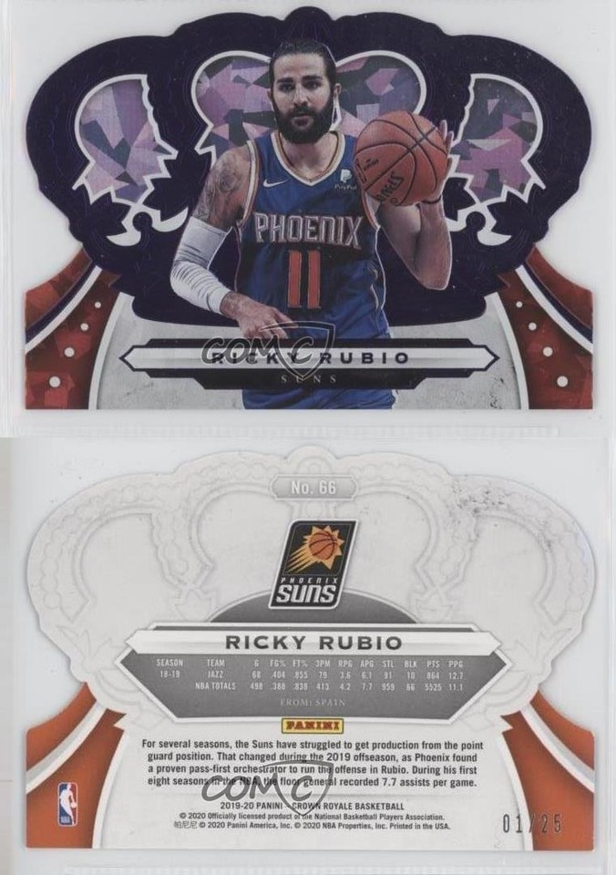 2019-20 Panini Crown Royale Crystal Purple 1/25 Ricky Rubio #66 0g14 | eBay