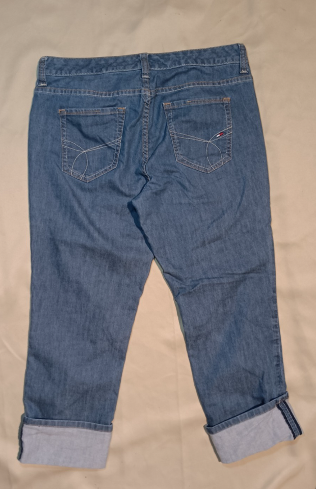 Tommy Hilfiger Y2K Denim Capri Pants Women’s 6 Blue Cotton Stretch ...