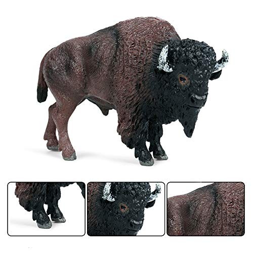 American Bison Figurine Simulated Buffalo Figure Realistic Bull Model ...