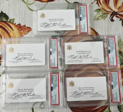 SENATOR MITCH MCCONNELL SIGNED BUSINESS CARD PSA/DNA AUTOGRAPH SENATE ...
