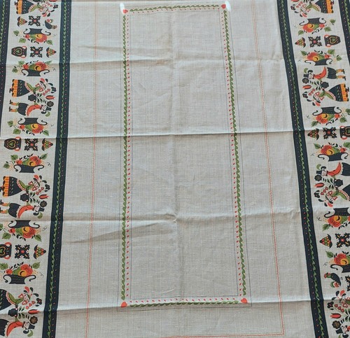Vintage Polish European Tablecloth 90"x60" Rectangle Flax Linen ...