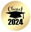 CLASS OF 2024 GRADUATION GOLD FOIL ENVELOPE SEALS LABELS STICKERS PARTY ...