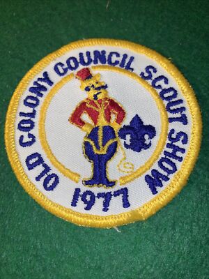 VINTAGE BOY SCOUT PATCH 1977 OLD COLONY COUNCIL SCOUT SHOW 3 INCH PATCH ...