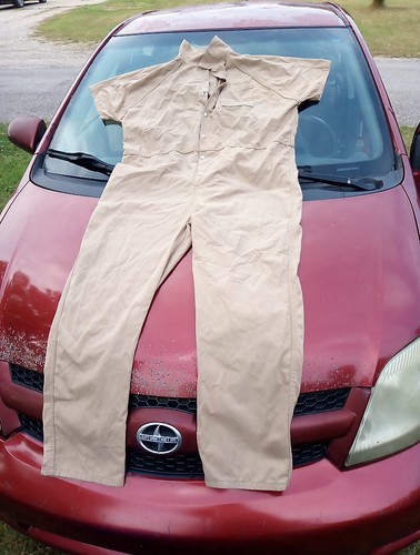 4XL Brown Overalls Short Sleeve Coveralls Work Pants Boiler Suit Bob ...