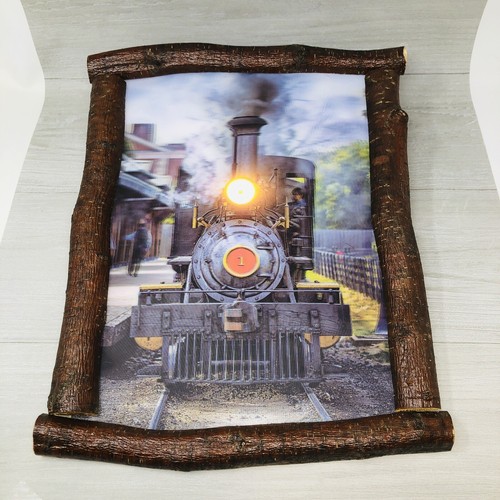 Lenticular 3D Train Art Picture with Handmade Custom Wood Frame | eBay