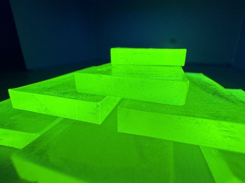 Radiant Glow:Rectangular Green Uranium Glass - UV Reactive, Glows under ...