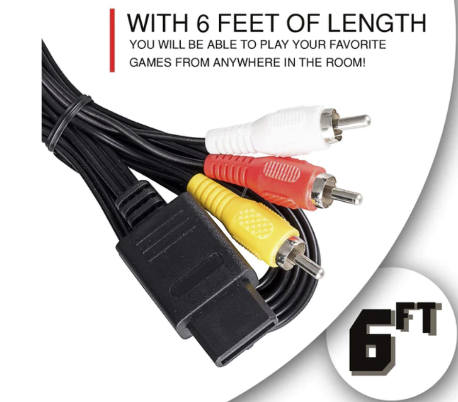 RCA / AV Cable Super Nintendo SNES/ Nintendo 64 / Gamecube GC BRAND NEW ...