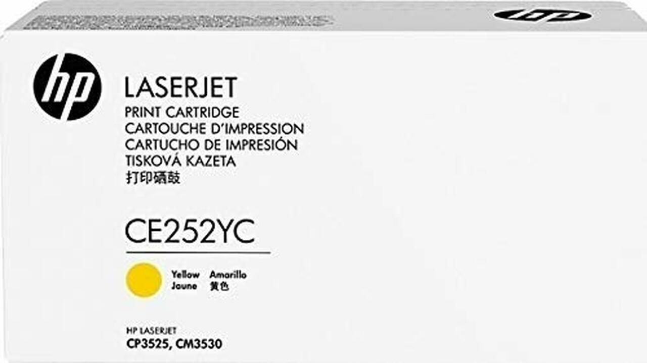 HP GENUINE ORIGINAL CE252YC YELLOW Y LASER PRINTER TONER CARTRIDGE ...