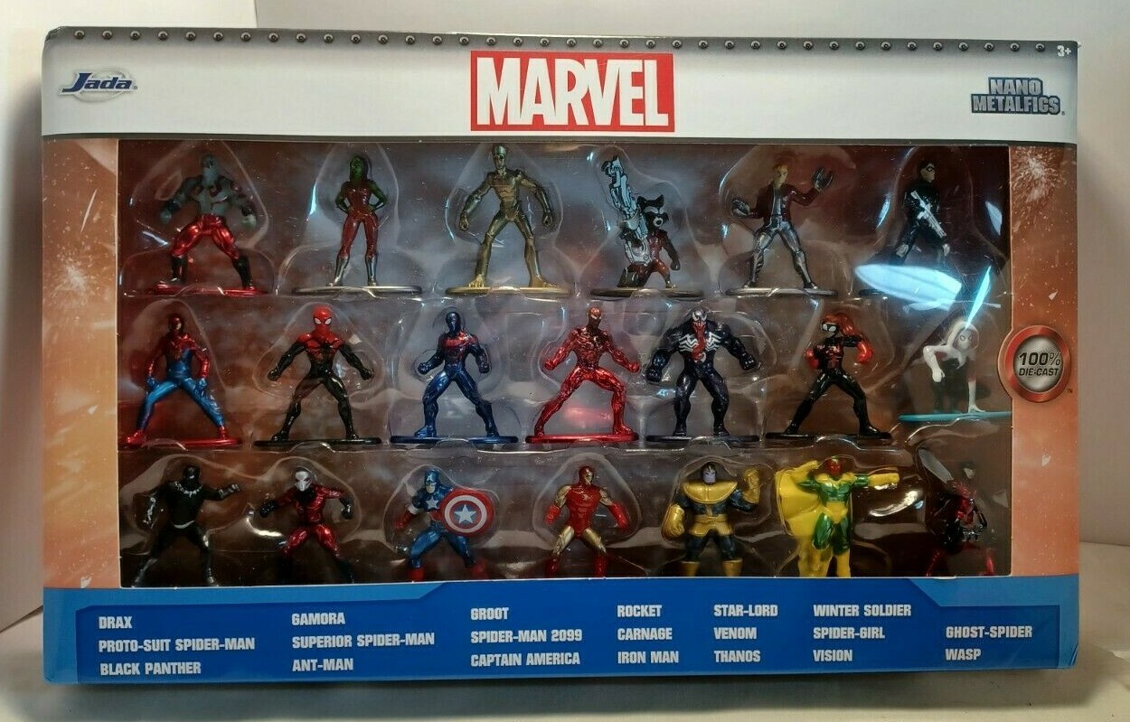 Jada * Marvel 20-Piece Set * Nano Metalfigs Metal Mini Figures 20-Pack ...