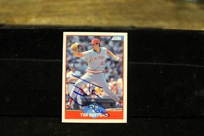 Tim Birtsas Cincinatti Reds Signed Card Autographed Auto | eBay