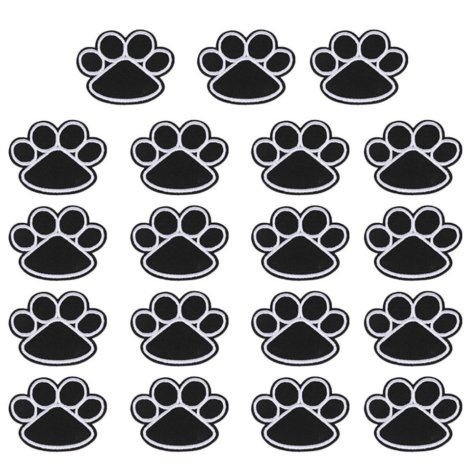 15 Pcs Paw-tag Patch Dog Design Patches Clothes Repair Jean Jacket ...