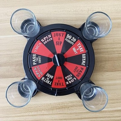 Roulette Shots Party Game for All Occasions Includes Shot Glasses, 4 ...