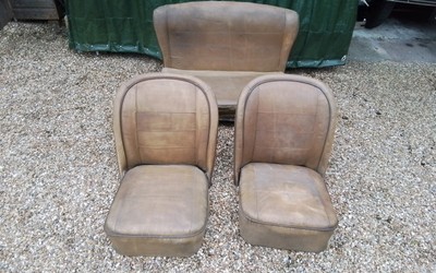 MORRIS MINOR SEATS M M series X2 BEIGE, FRONT & REAR | eBay
