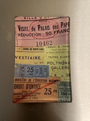 Collection by Rosanna Art Glass Tray, “French Tickets “ 4x6” Rare Vtg ...