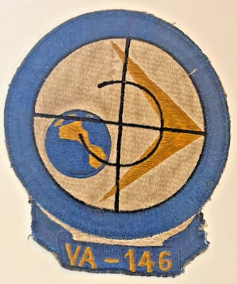 Vietnam era US Navy Pilots Jacket Patch Original Blacktails VA-146 ...