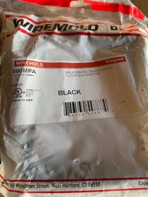 Wiremold Legrand 880MPA Walker Rectangular PVC Floor Box Adapter (Black ...