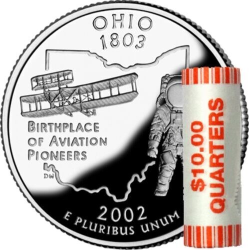 2002 D Ohio State Quarter 40 Coin Roll direct from bank. NEW | eBay