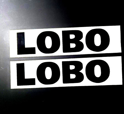 LOBO WOOD CNC MACHINE Decal Sticker BLACK stickers pair (2) USA DIE CUT ...