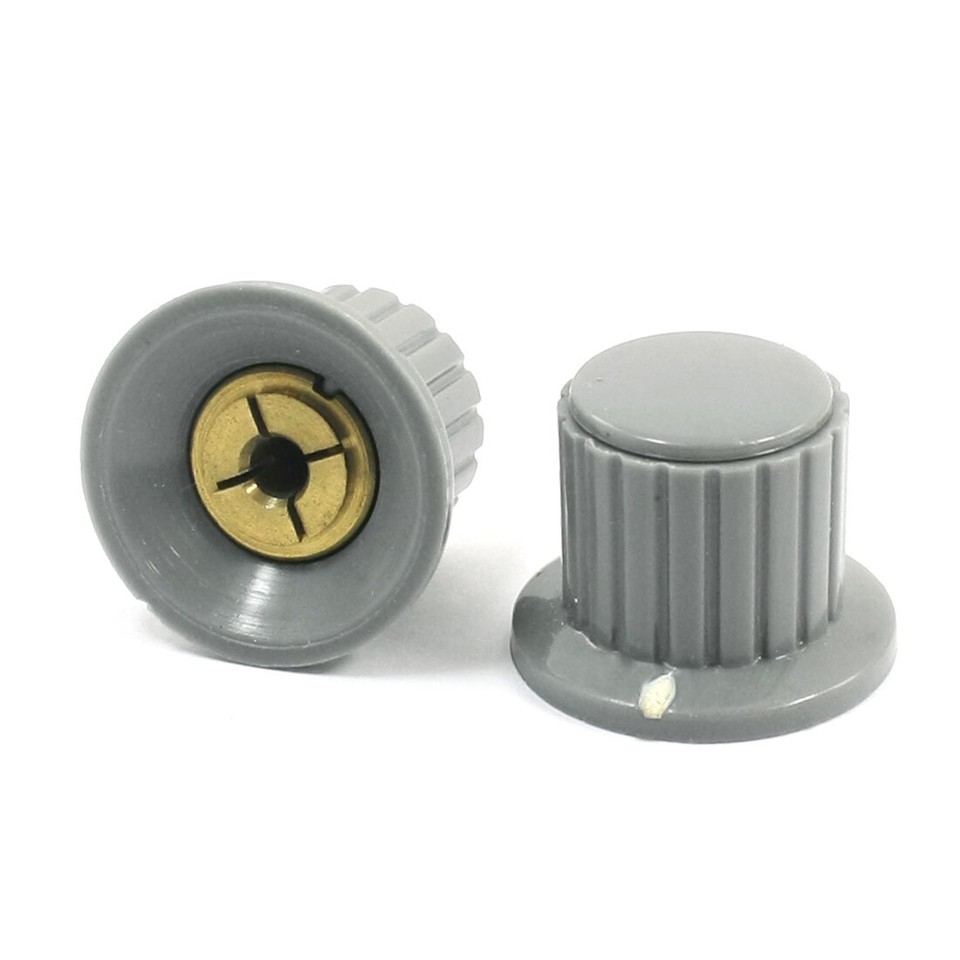 2pcs Ribbed Grip 4mm Split Shaft Volume Knob KYP25-18-4 for Potentiometer Pot | eBay
