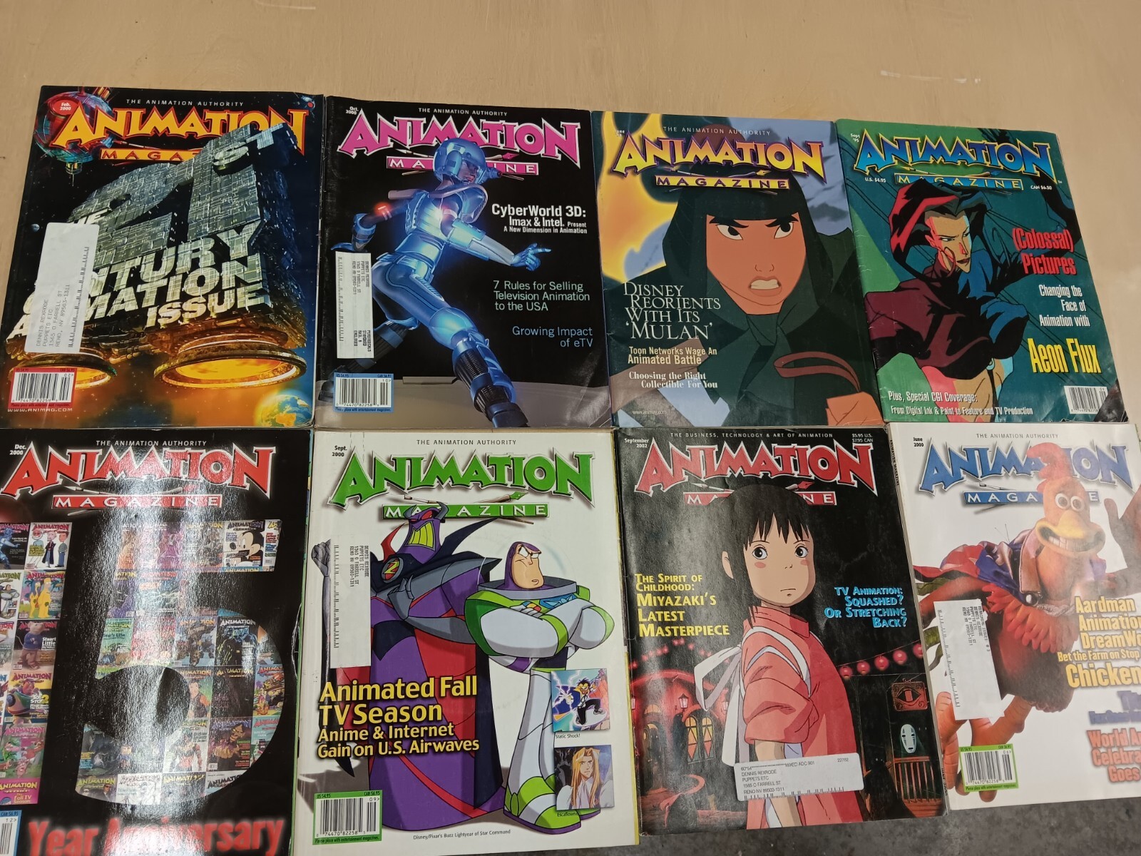 Animation Magazine Vintage Lot Of 8 Disney Toy Story Aeon Flux Anime | eBay
