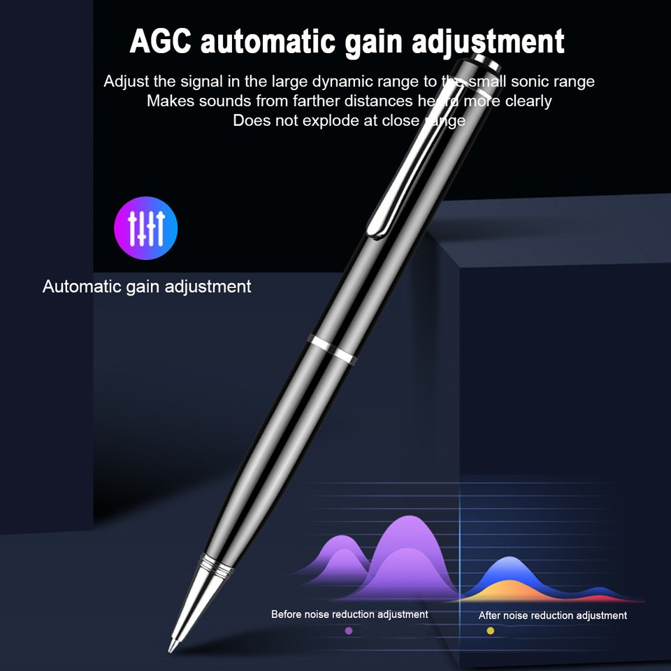 Voice HD Recorder Pen Digital Activated Mini Spy Audio Dictaphone Pen ...