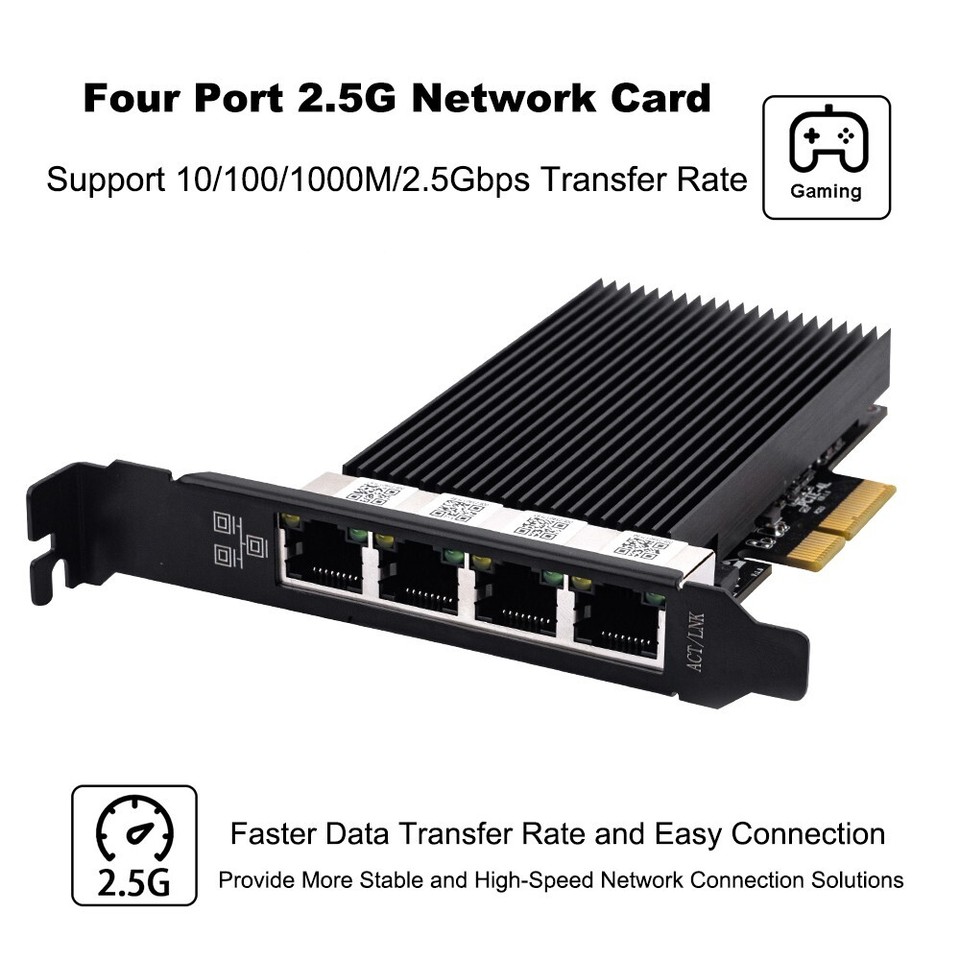 4 Port Gigabit NIC for Intel I226 Gigabit Ethernet PCI-E To RJ45 ...